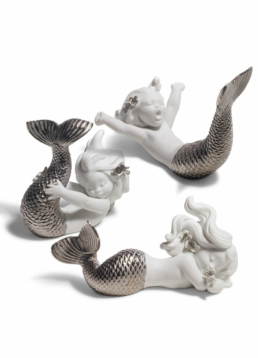 Lladro Three Silver Mermaids - Chelsea Design